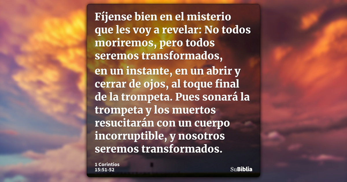 1 Corintios 15 51 52 Biblia