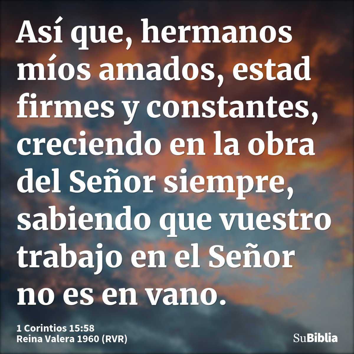 1 Corintios 15 58 Biblia