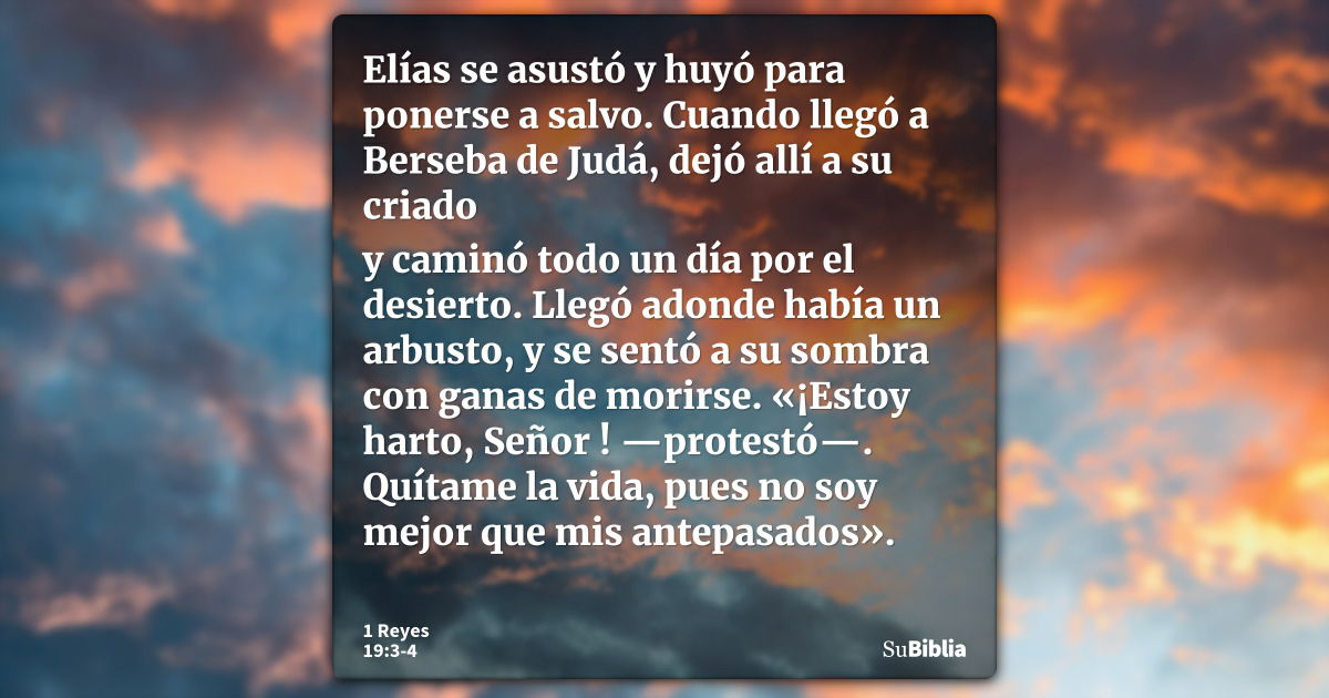 1 Reyes 19:3-4 - Biblia