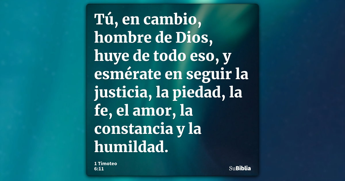 1 Timoteo 6:11 - Biblia