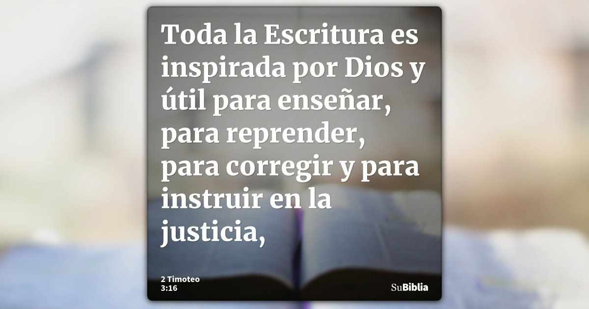 2 Timoteo 3:16 - Biblia