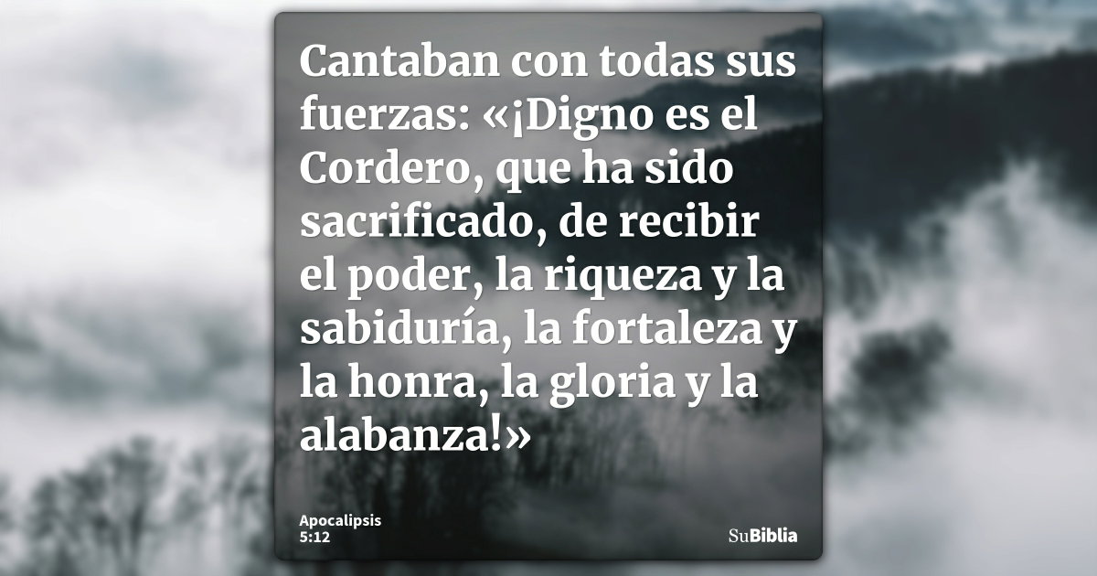 Apocalipsis 5:12 - Biblia
