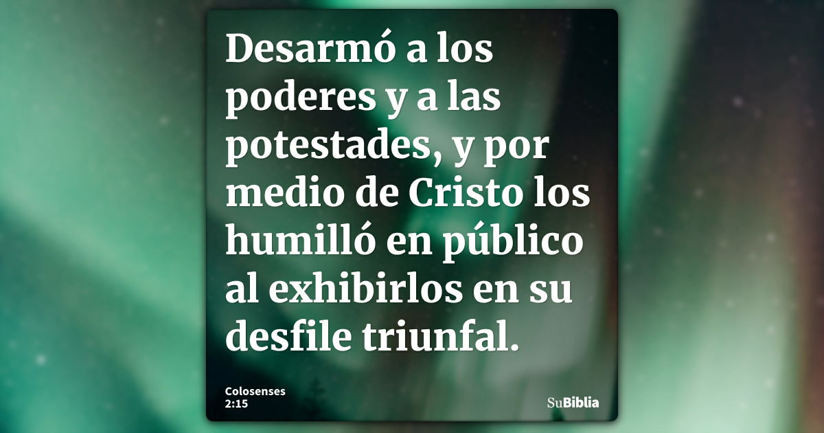 Colosenses 2:15 - Biblia