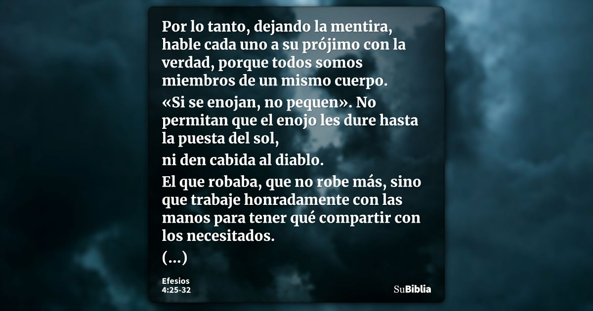 Efesios 4:25-32 - Biblia