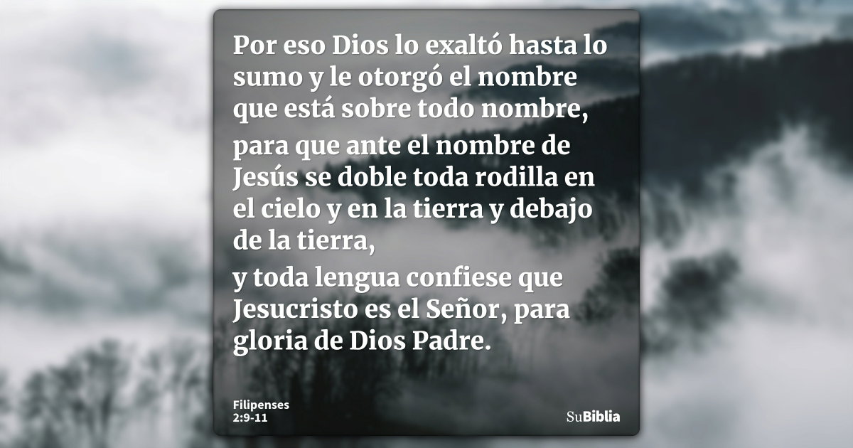 Filipenses 2:9-11 - Biblia