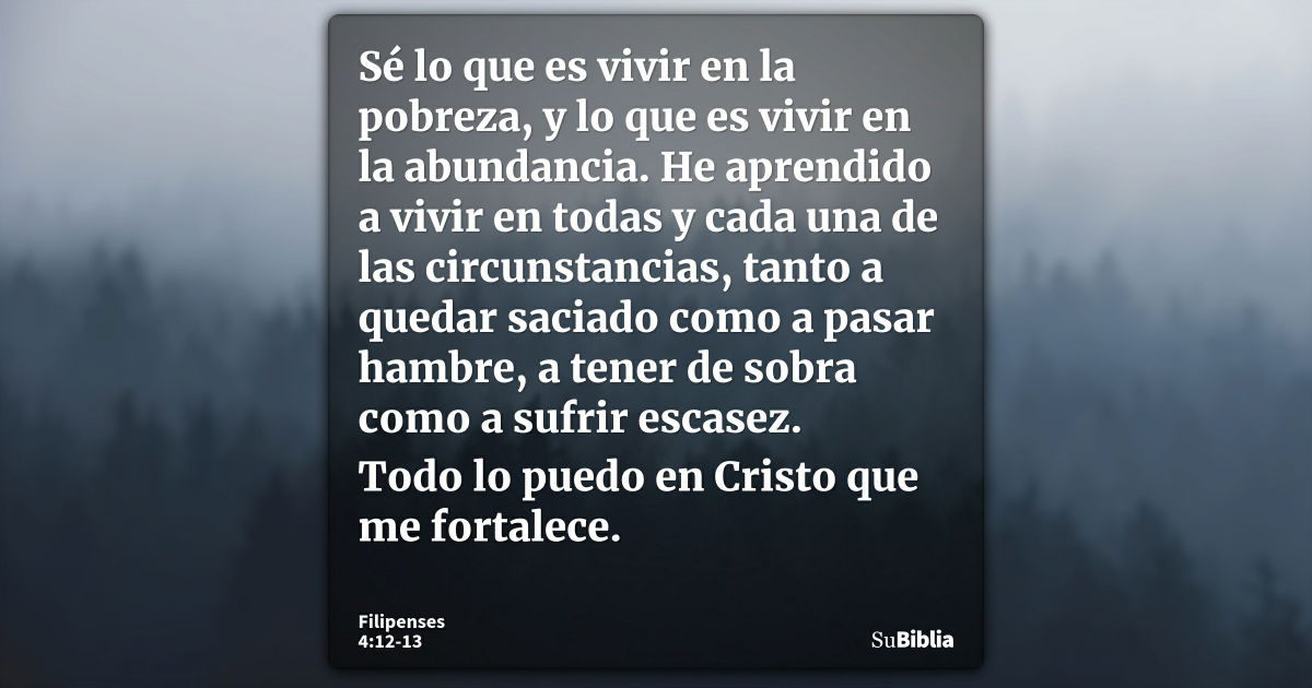 Filipenses 4:12-13 - Biblia