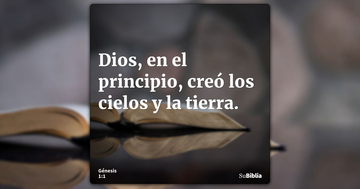 Génesis 1:1 - Biblia