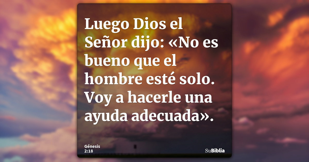 Génesis 2:18 - Biblia