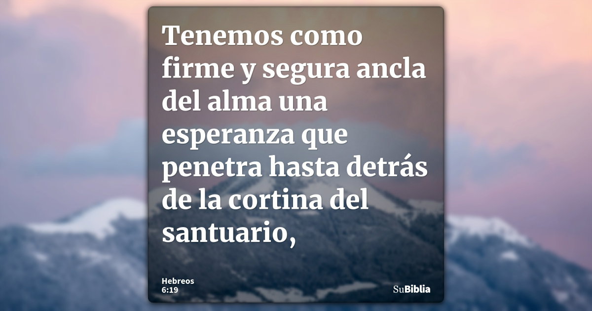 Hebreos 6:19 - Biblia
