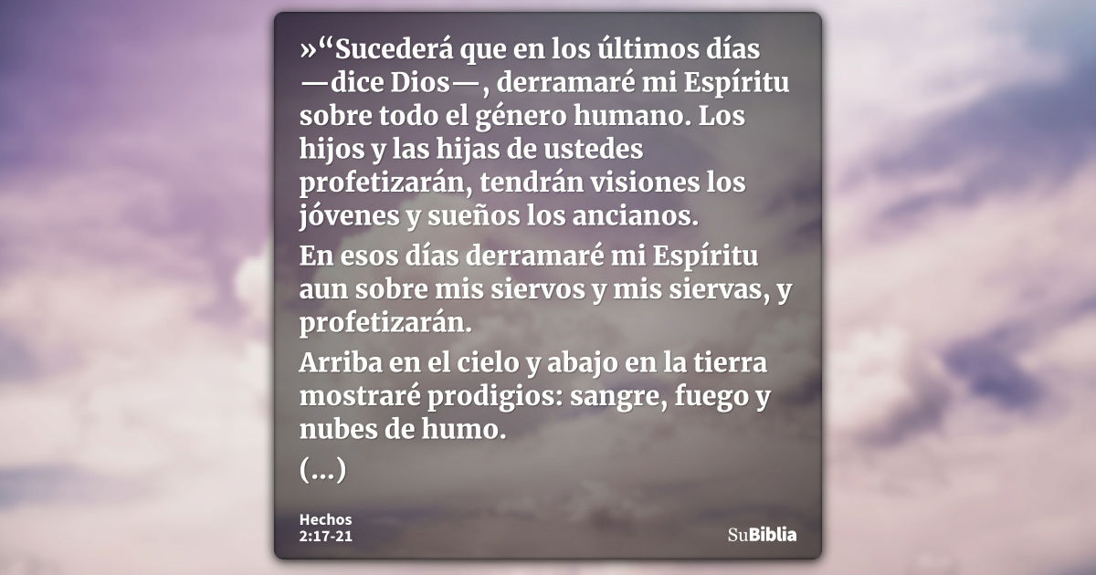 Hechos 2:17-21 - Biblia