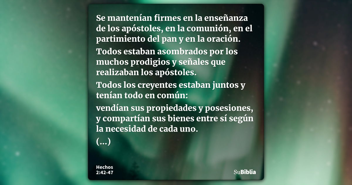Hechos 2:42-47 - Biblia