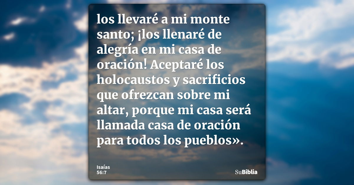 Isaías 56:7 - Biblia
