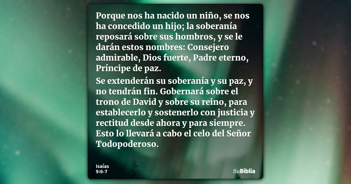Isaías 9:6-7 - Biblia