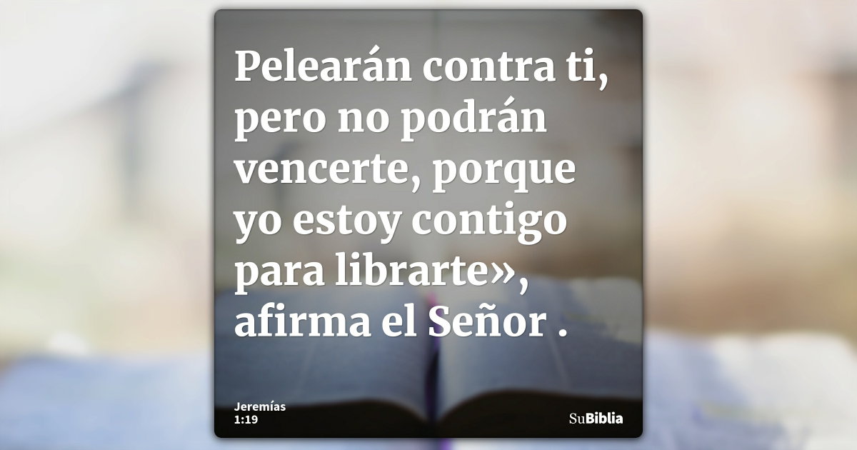 Jeremías 1:19 - Biblia