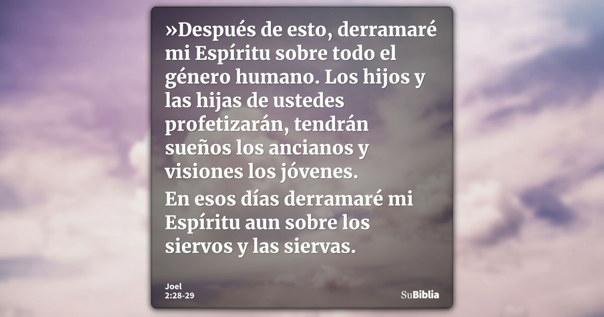 Joel 2:28-29 - Biblia