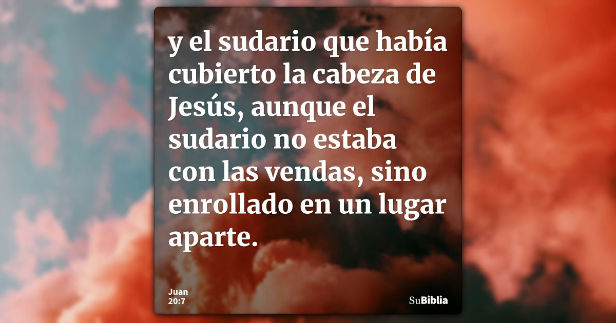 Juan 20:7 - Biblia
