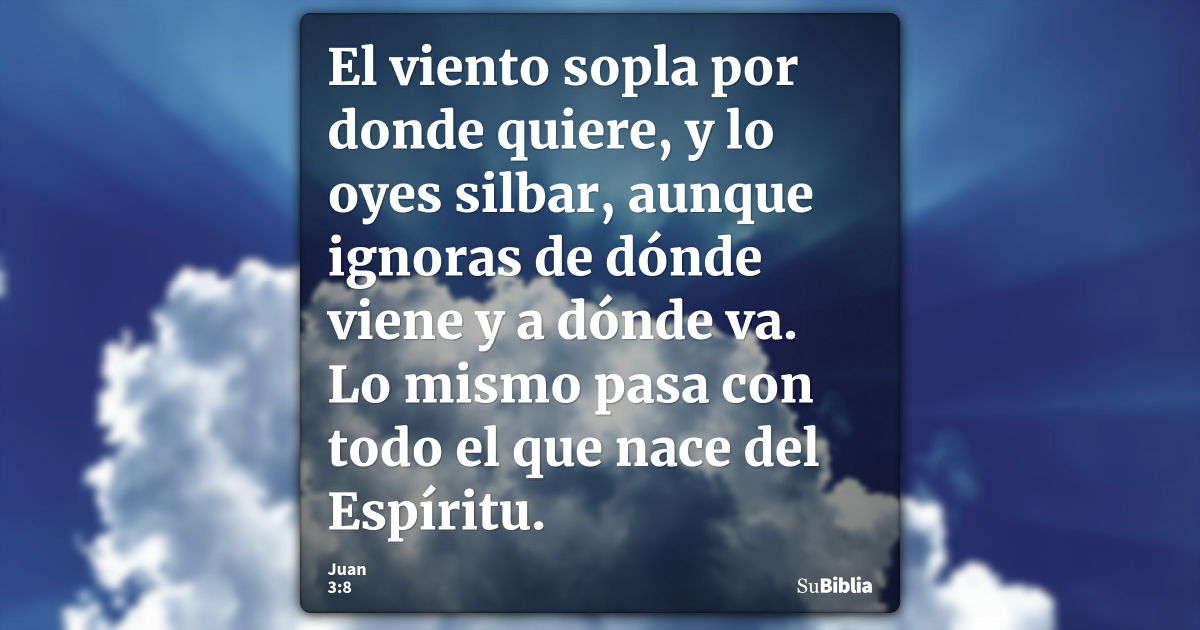 Juan 3:8 - Biblia