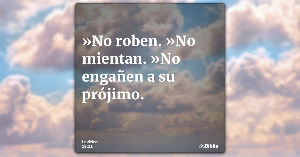 Levítico 19:11 - Biblia