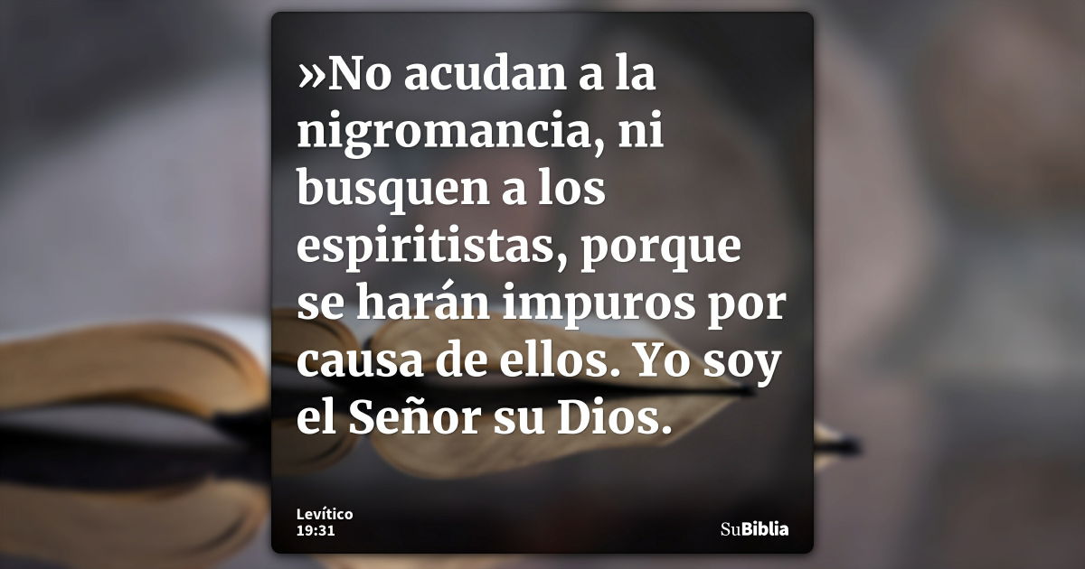 Levítico 19:31 - Biblia