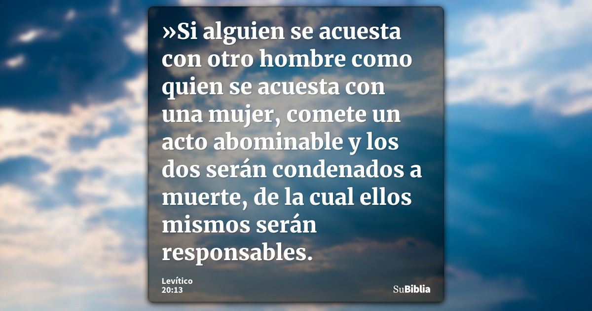 Levítico 20:13 - Biblia