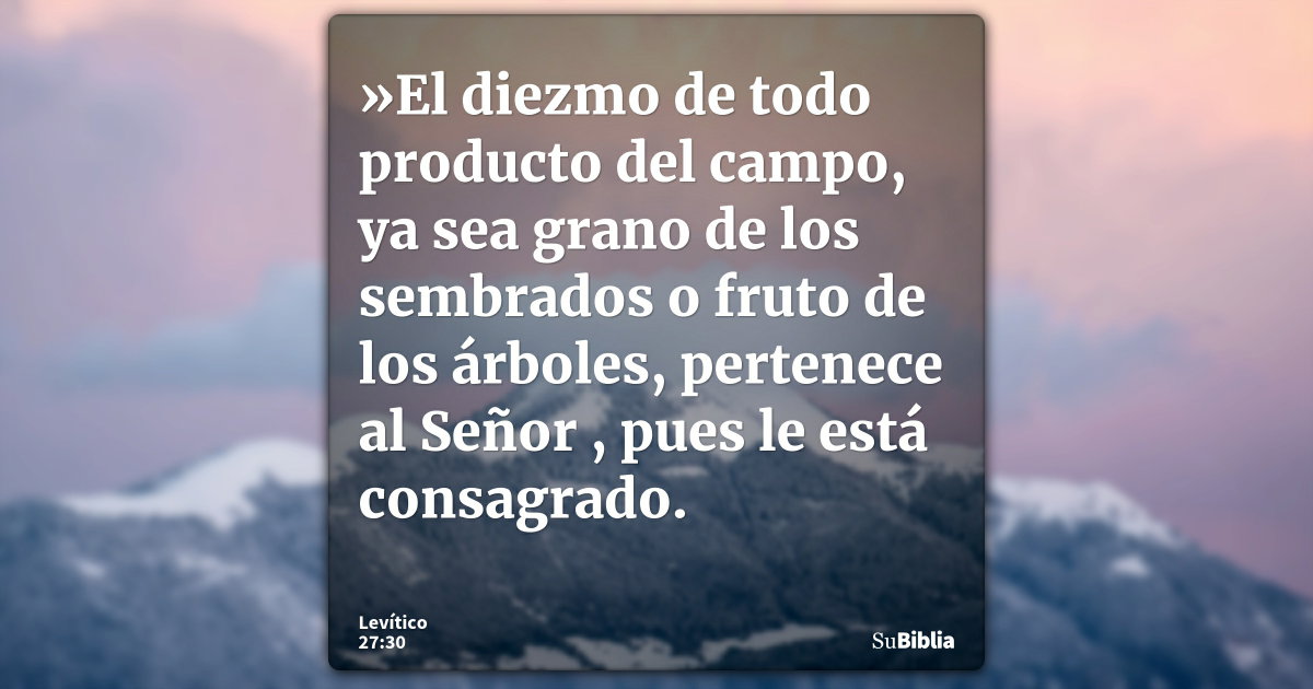 Levítico 27:30 - Biblia