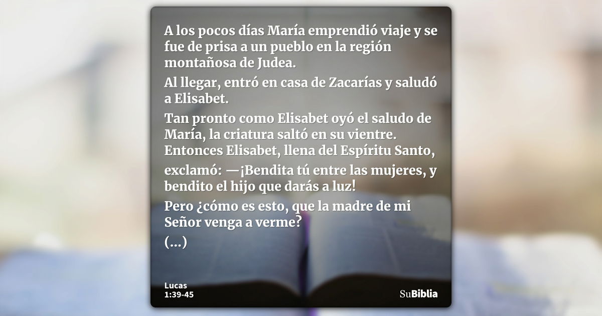 Lucas 1:39-45 - Biblia