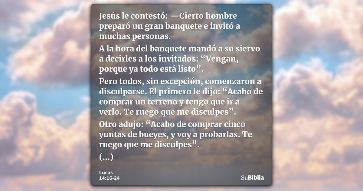 Lucas 14:16-24 - Biblia
