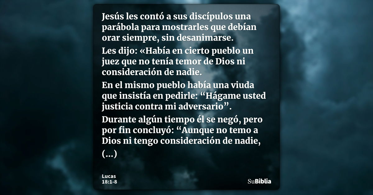 Lucas 18:1-8 - Biblia