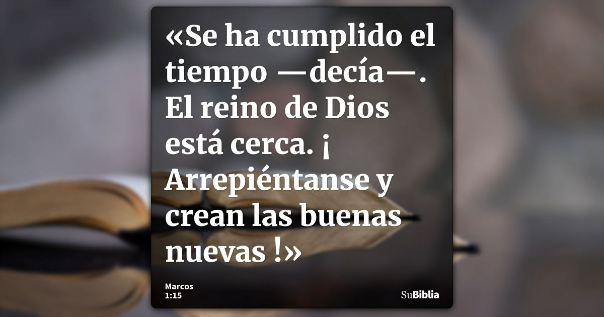 Marcos 1:15 - Biblia