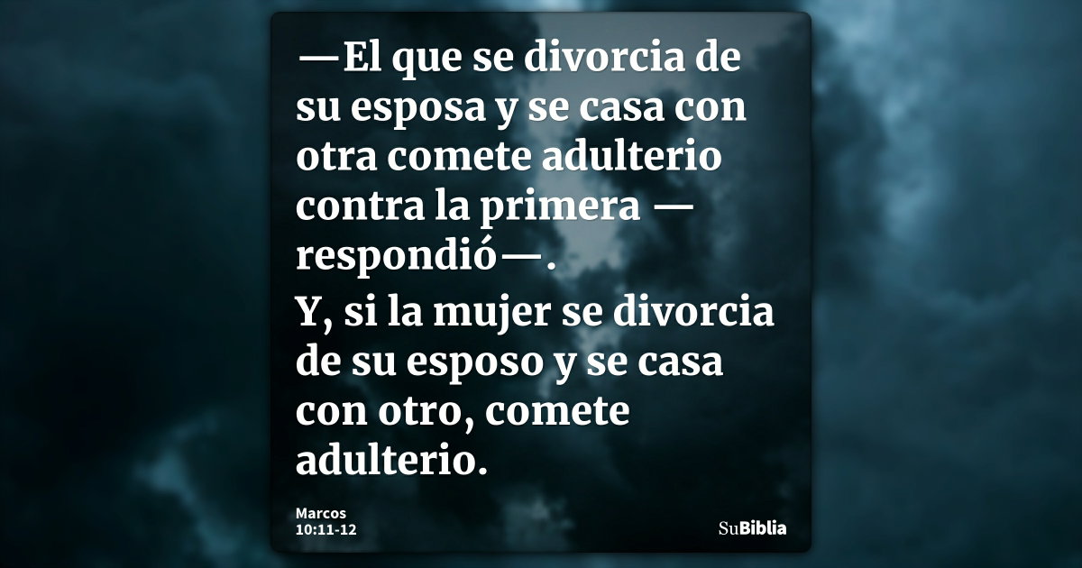 Marcos 10:11-12 - Biblia
