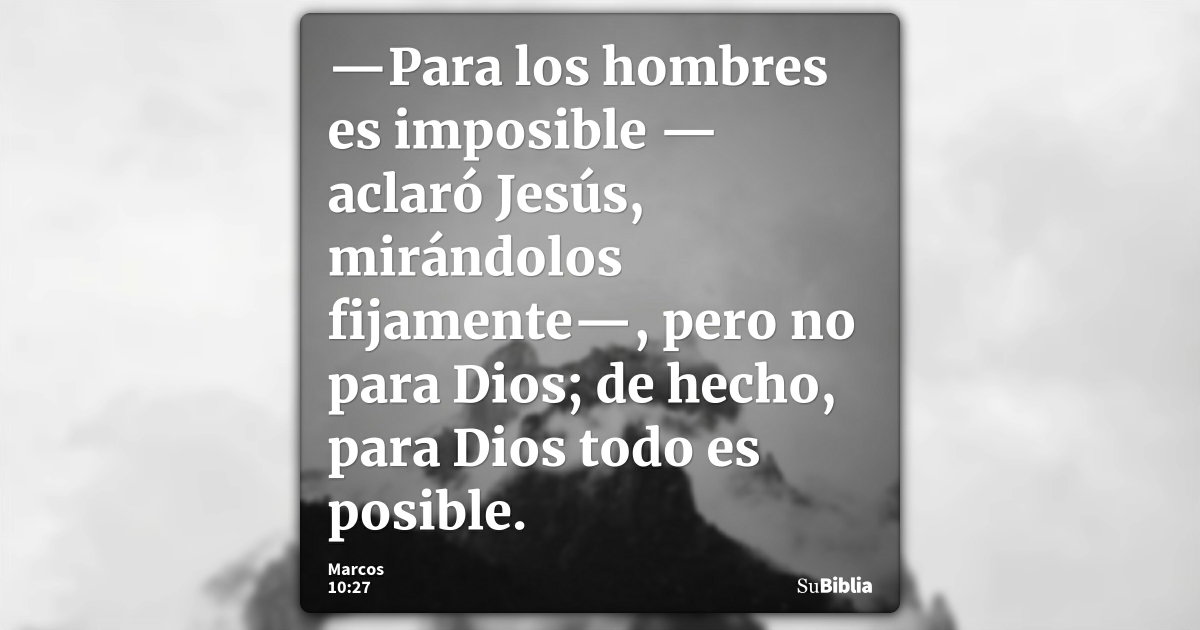 Marcos 10:27 - Biblia