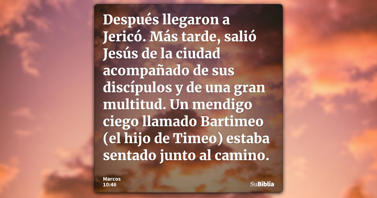 Marcos 10:46 - Biblia