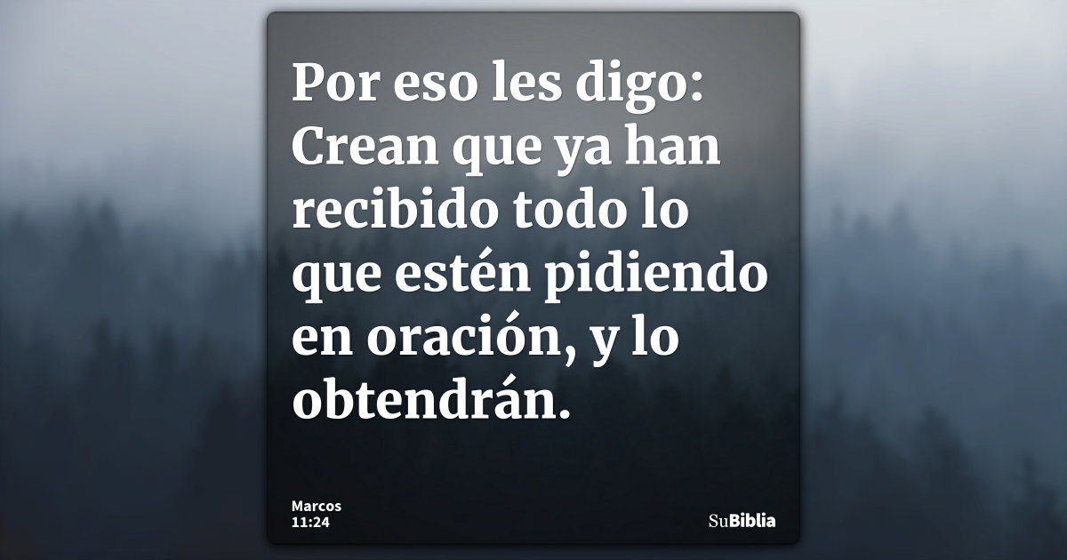 Marcos 11:24 - Biblia