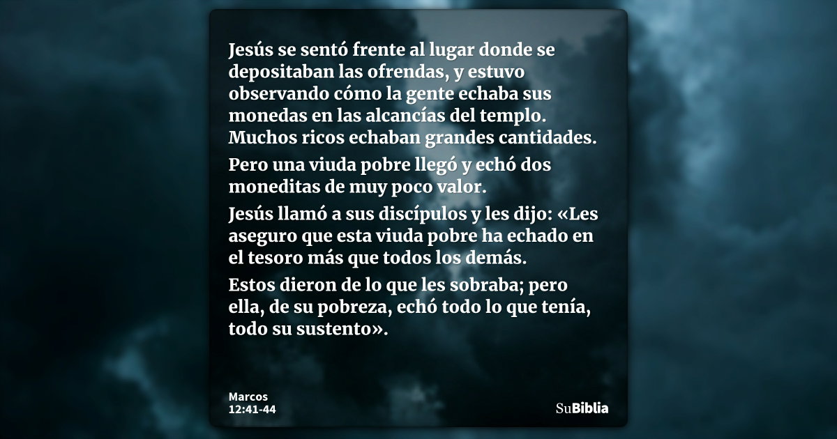 Marcos 12:41-44 - Biblia