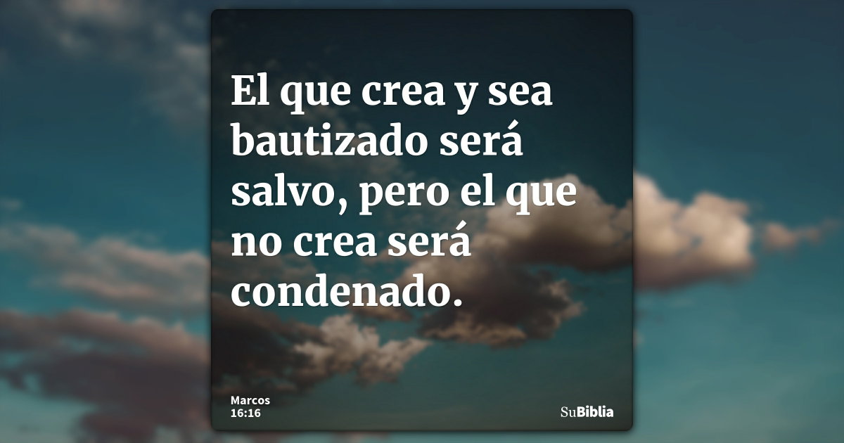 Marcos 16:16 - Biblia