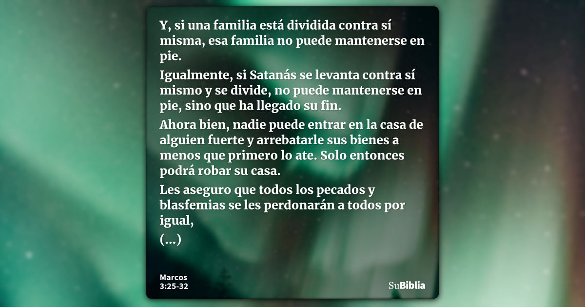 Marcos 3:25-32 - Biblia