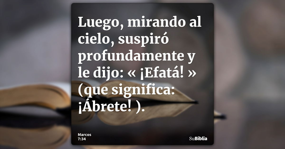 Marcos 7:34 - Biblia