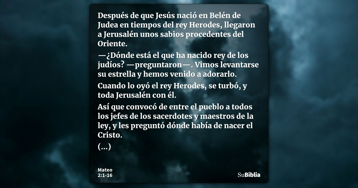 Mateo 2:1-16 - Biblia