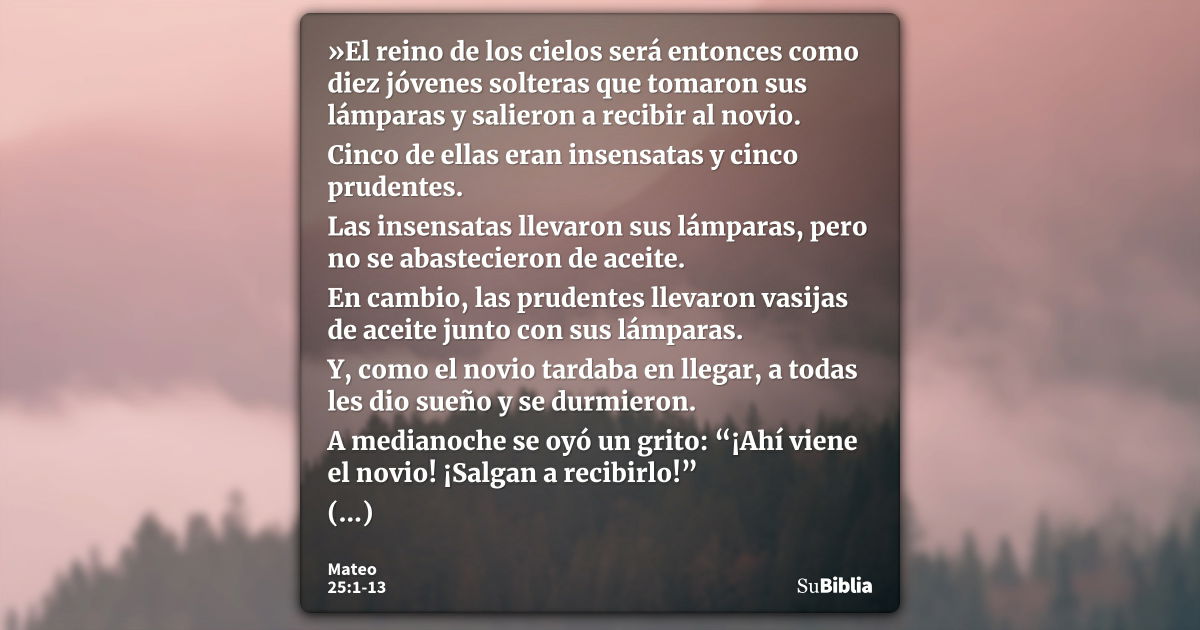 Mateo 25:1-13 - Biblia