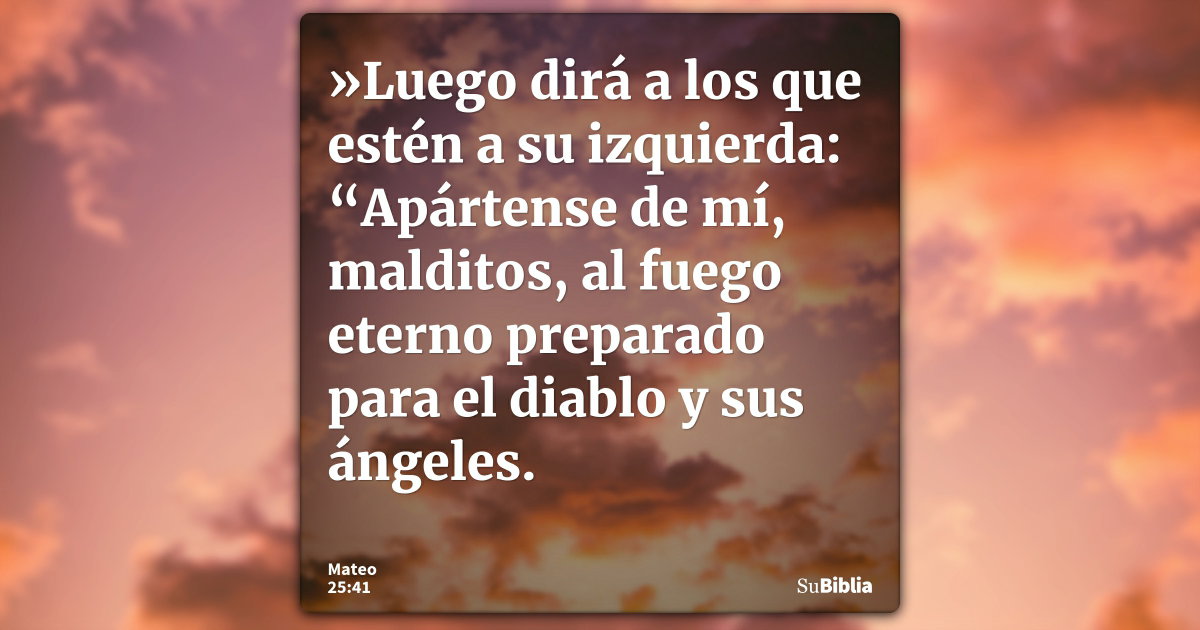 Mateo 25:41 - Biblia