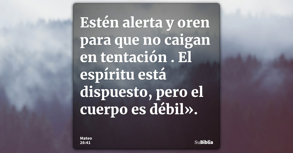 Mateo 26:41 - Biblia