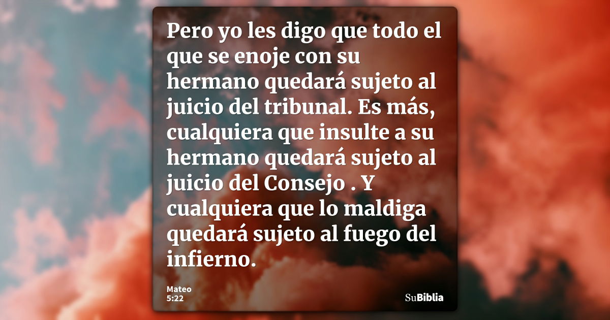 Mateo 5:22 - Biblia