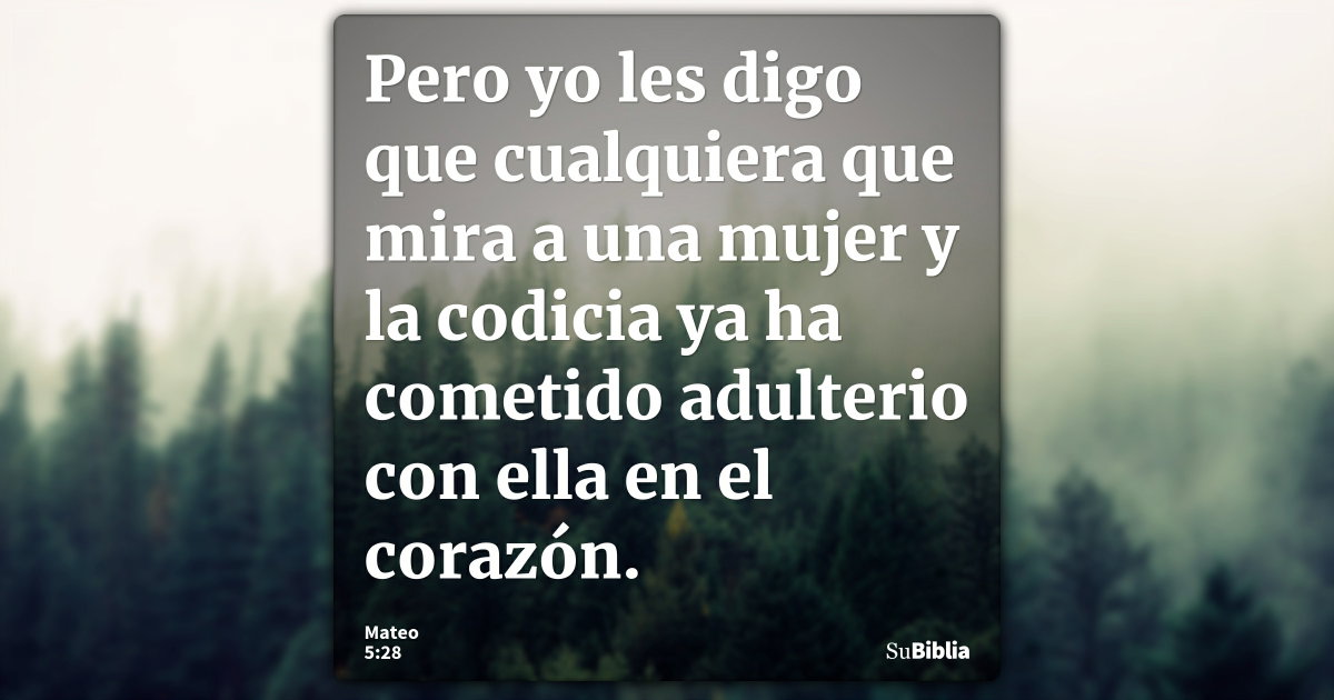 Mateo 5:28 - Biblia