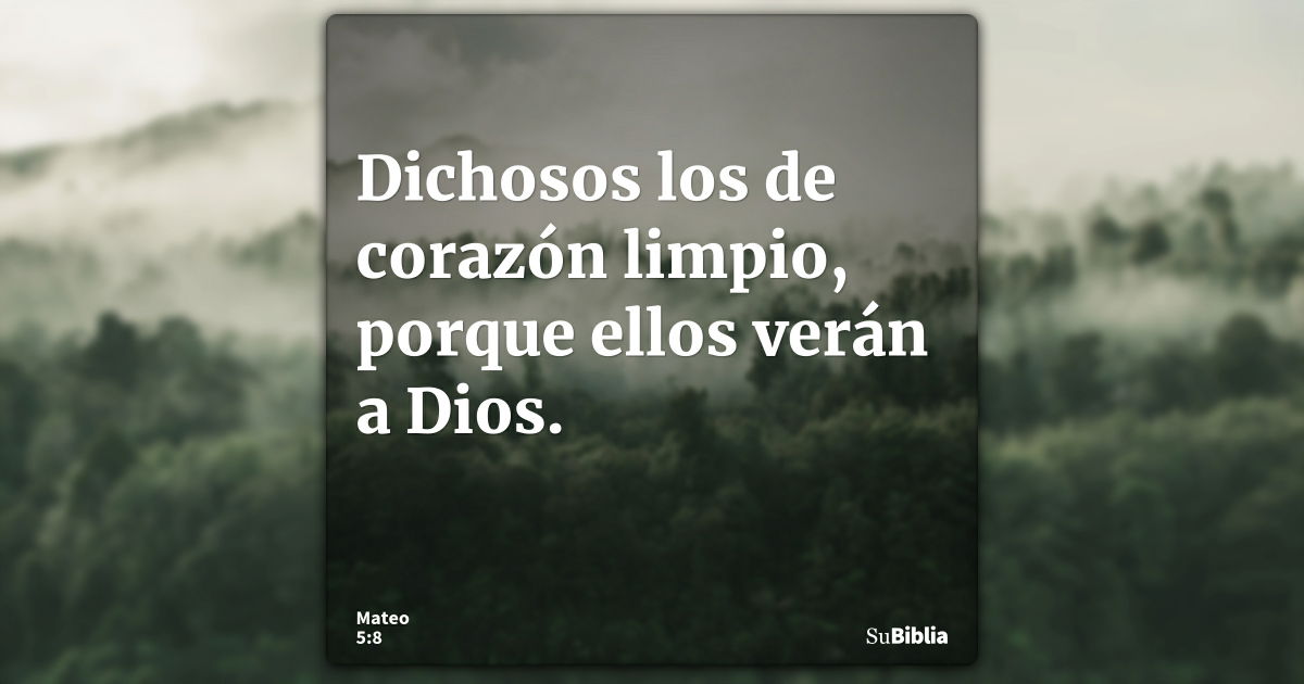 Mateo 5:8 - Biblia