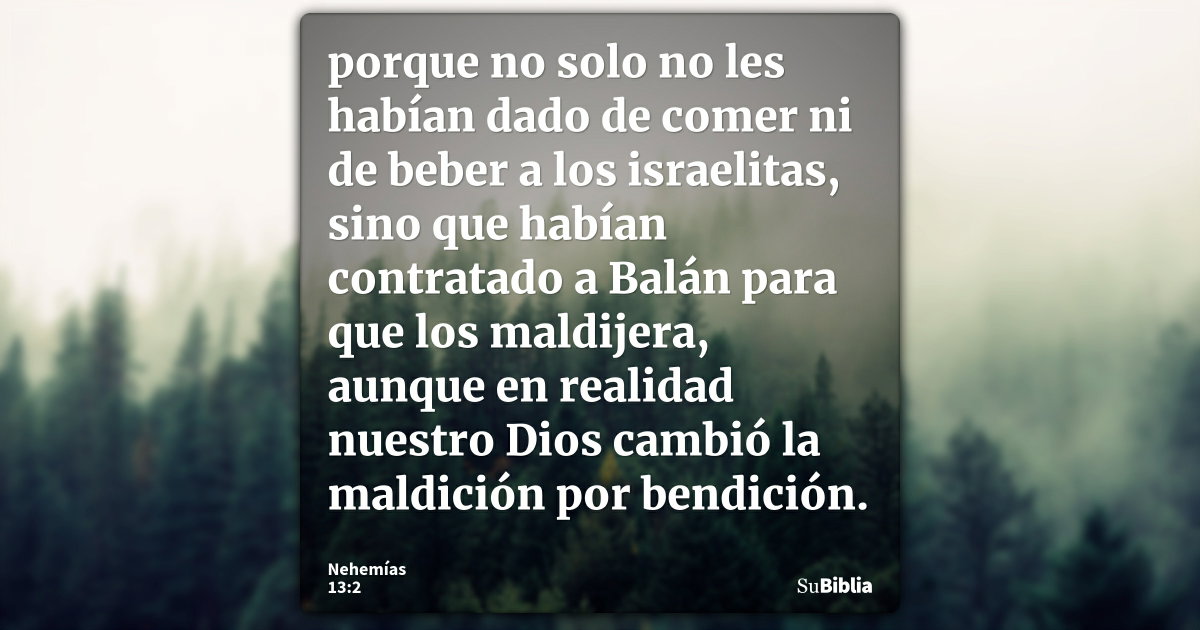 Nehemías 13:2 - Biblia