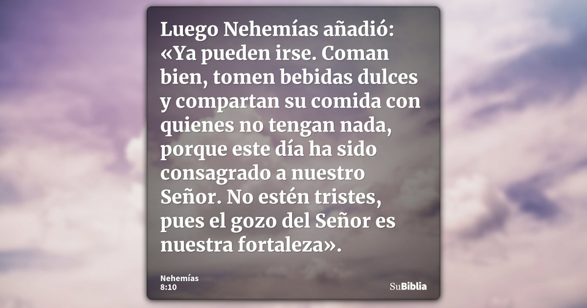 Nehemías 8:10 - Biblia
