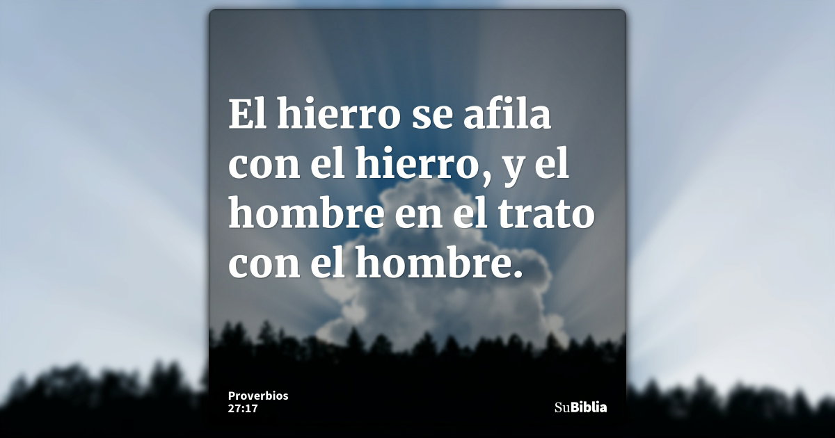 Proverbios 27:17 - Biblia