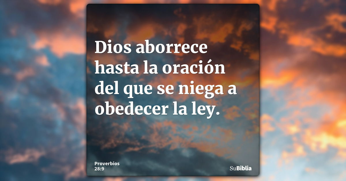Proverbios 28:9 - Biblia