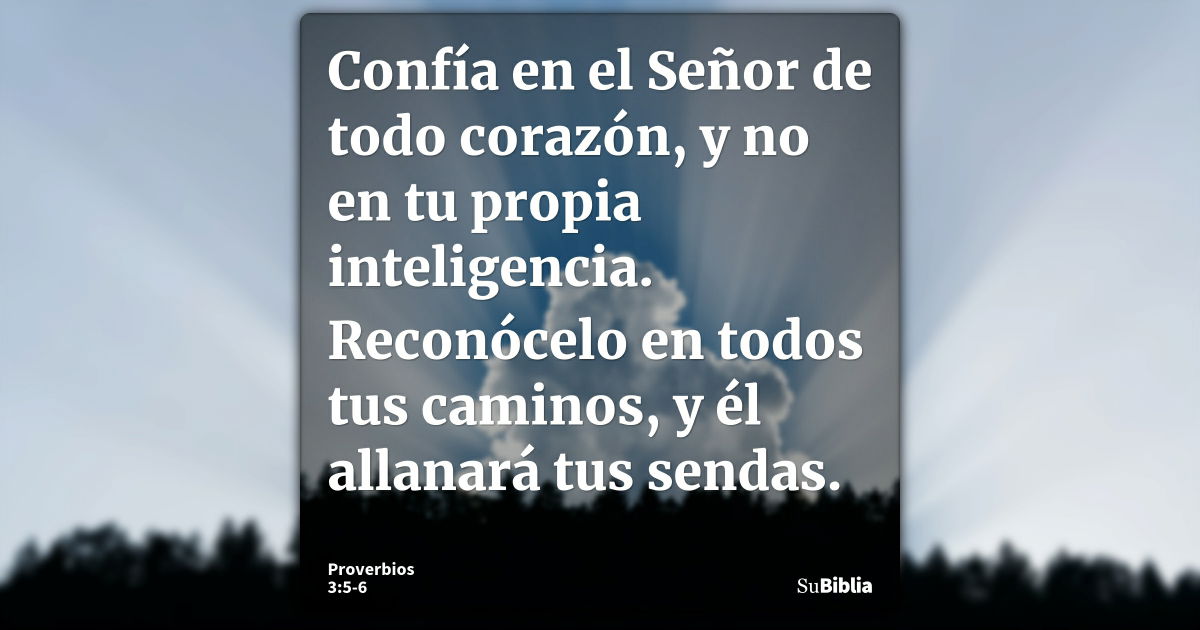 Proverbios 3:5-6 - Biblia