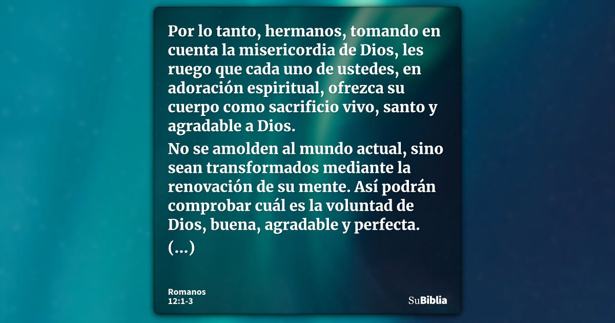Romanos 12:1-3 - Biblia